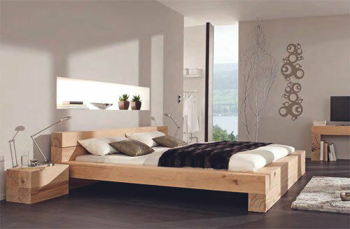 Двуспальная кровать из массива "Элитная" 180x200 низкая