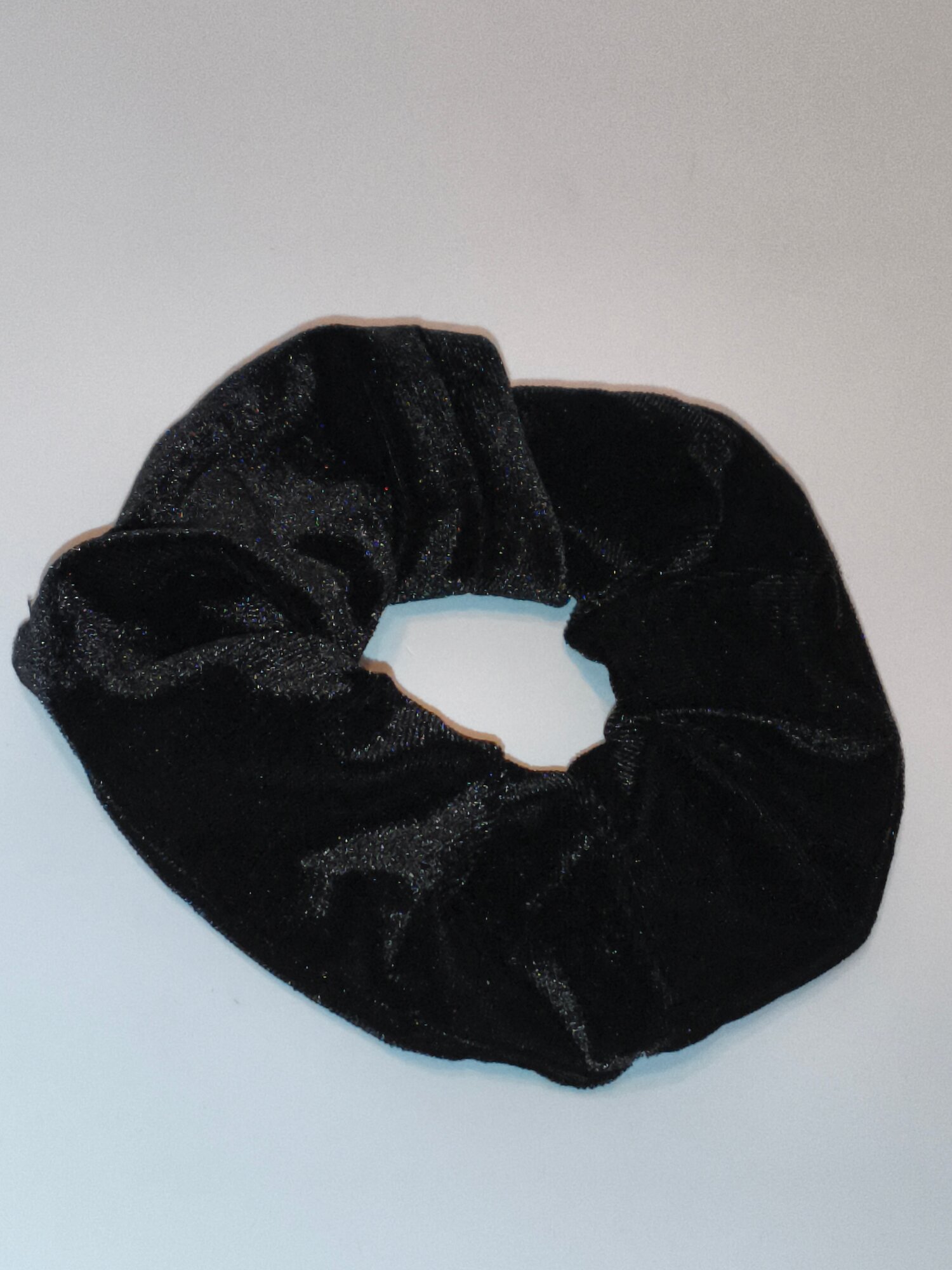 Резинка для волос бархатная, диаметр 13 см, цвет черный