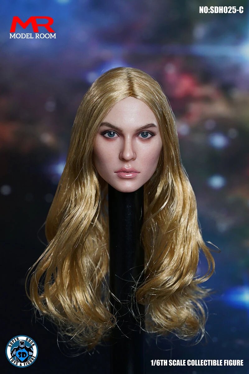 1/6 Голова солдата SDH025C Suntan, светлый блонд