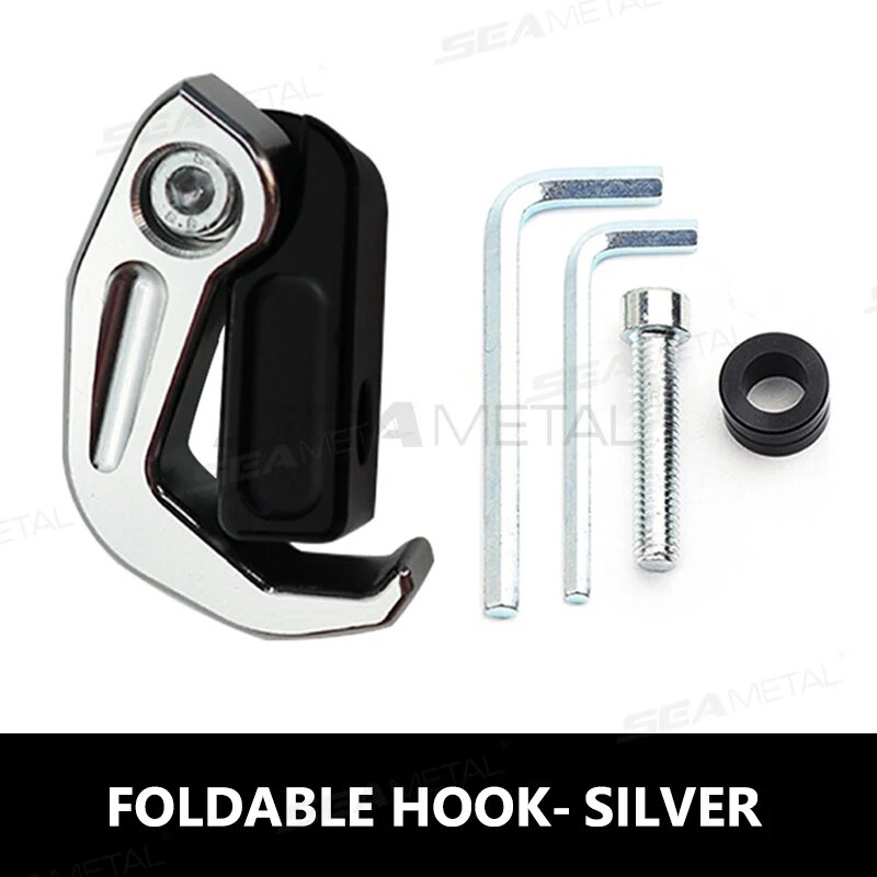 SEAMETAL держатель для мотоциклетного шлема с ЧПУ, алюминиевый крючок для Серебряный, Silver