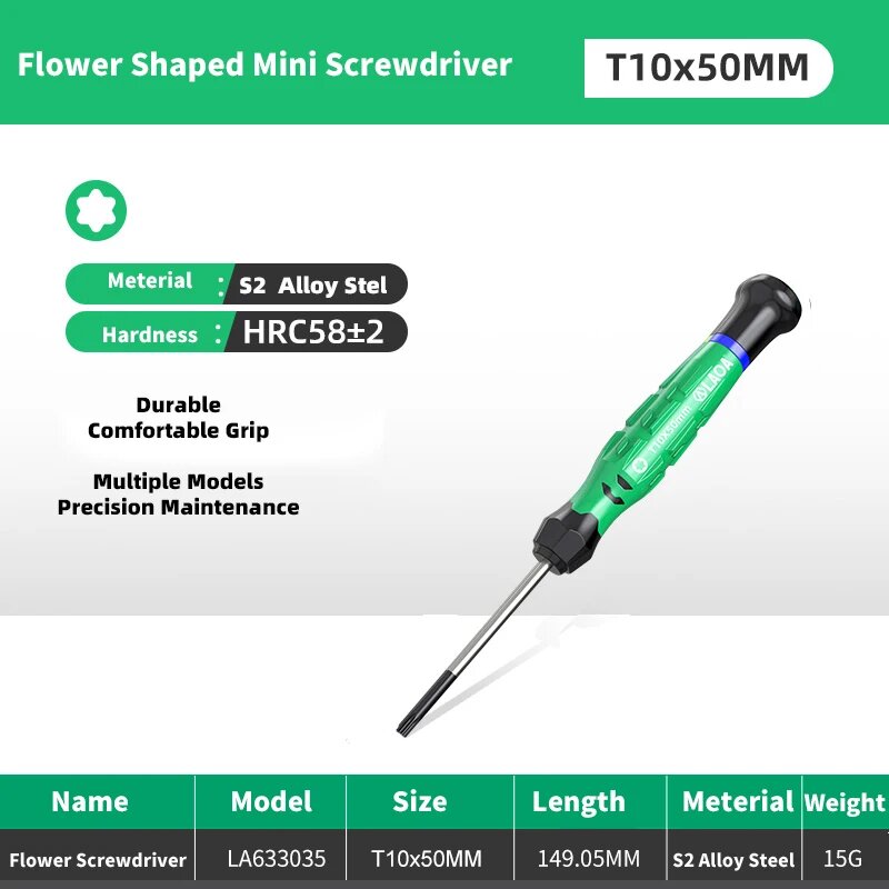 Мини-отвертка LAOA SL1.0-4.0 Phillips Torx T5-T20 T10x50mm LA633035