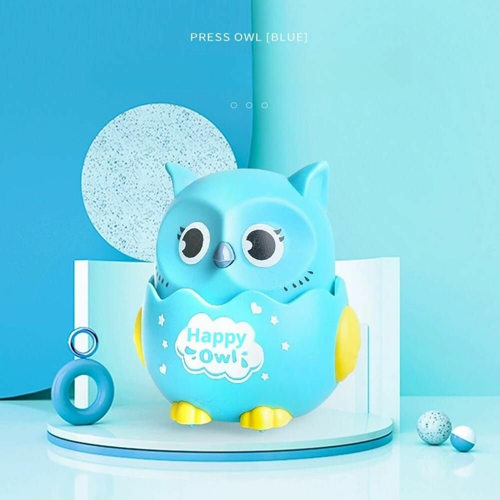 Игрушка заводная Сова инерционная Розовая