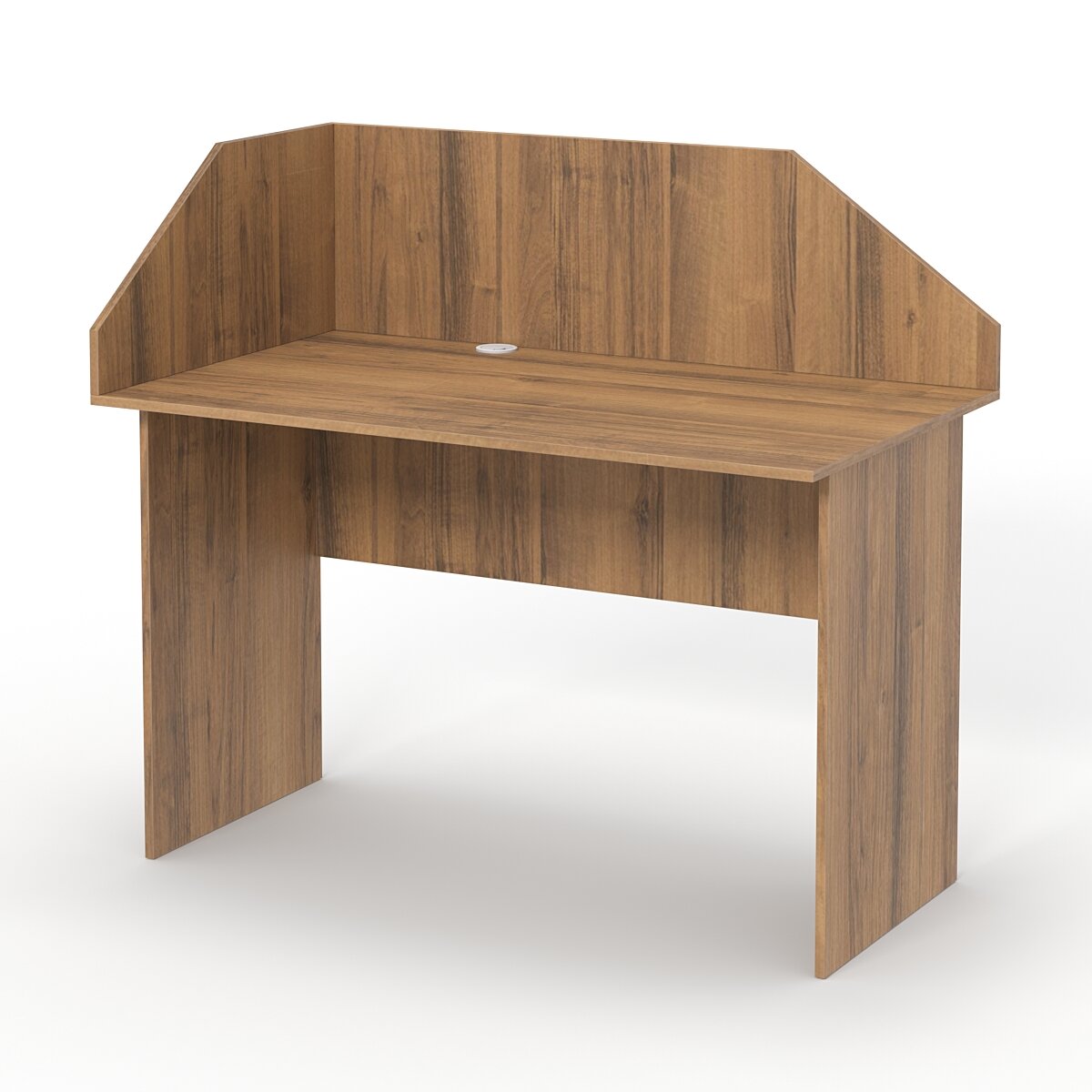 Стол рабочий офисный С-02 с экраном, Орех. Производитель товара - компания Westcom.