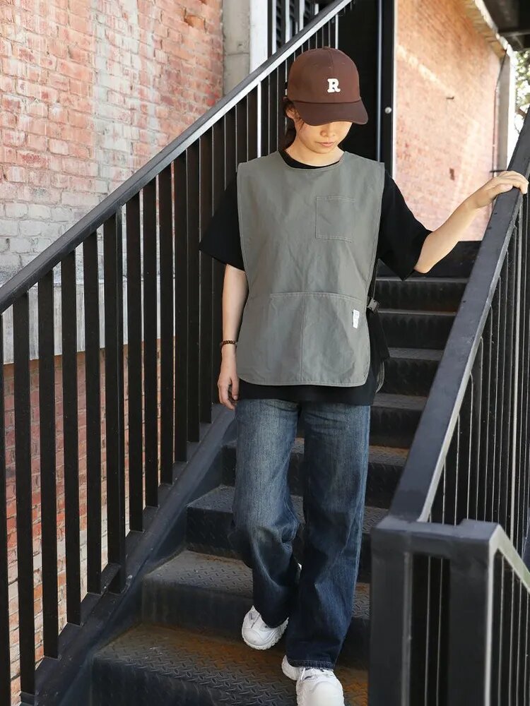 Фартук Парикмахерский Женский светло-зеленый, рабочий, с карманами