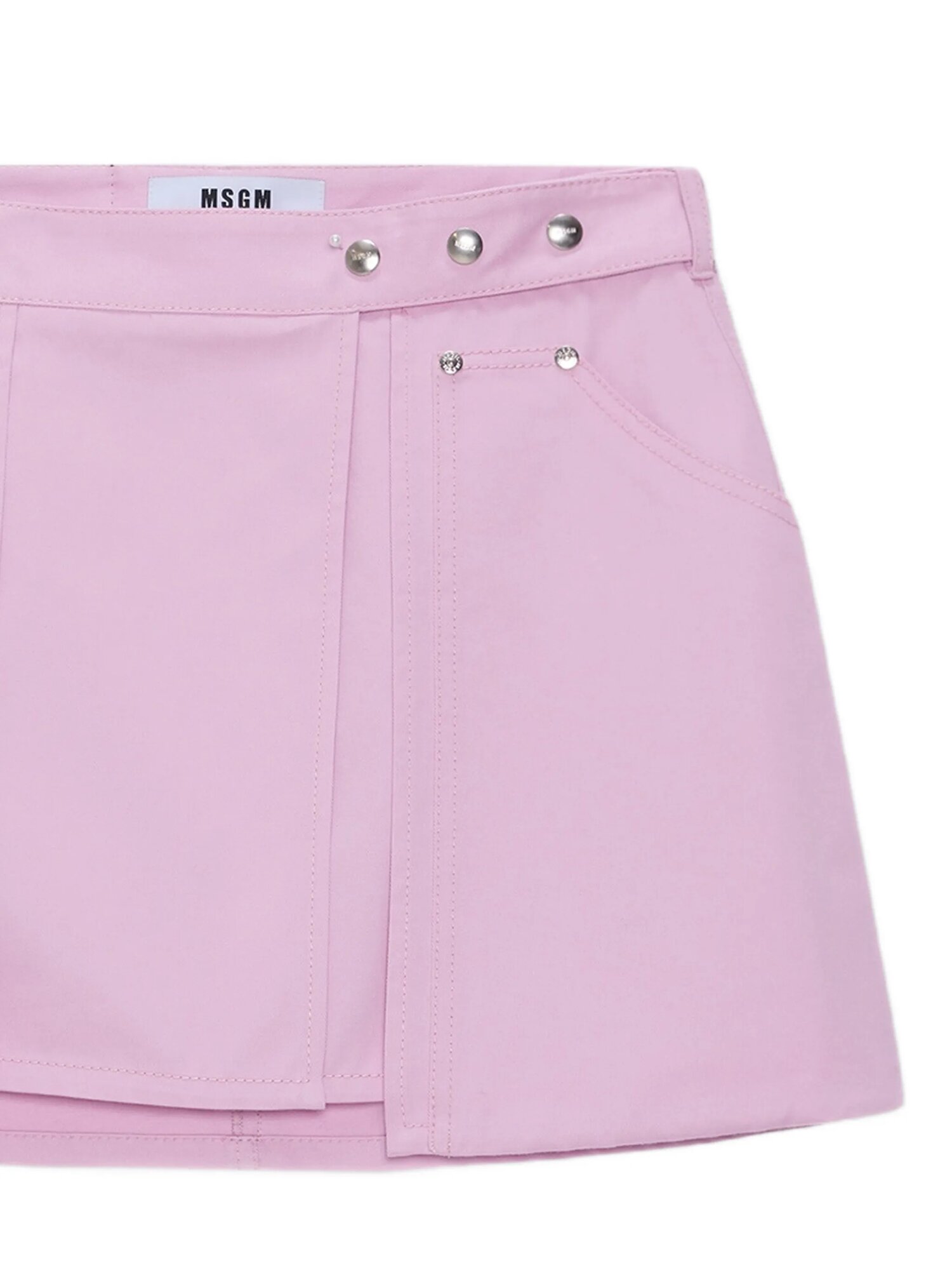 Юбка MSGM Button trim mini skirt, размер 40, розовый — фото 1