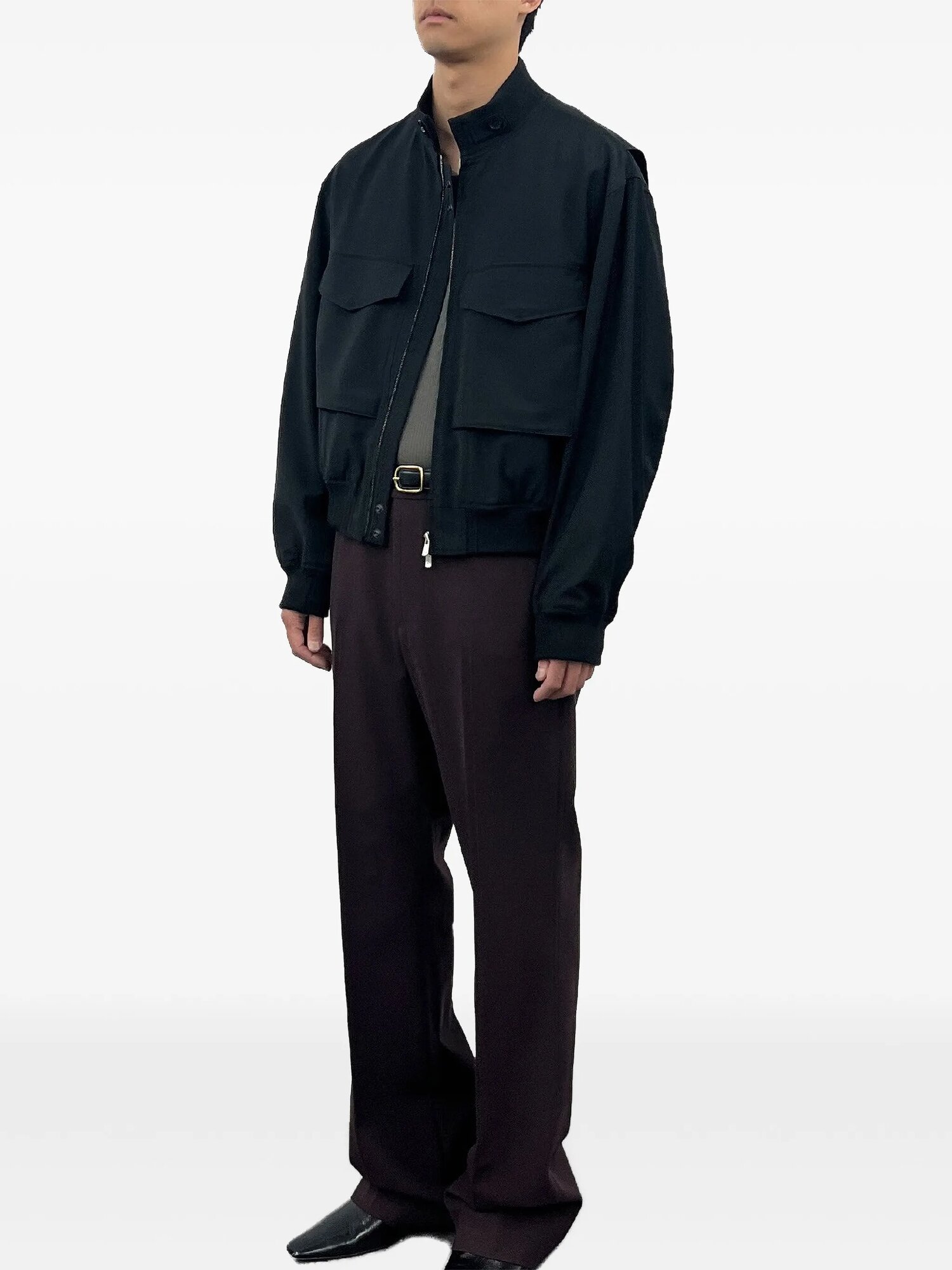 Куртка Tonywack Patch-pocket bomber jacket, размер 50, black/black — фото 1