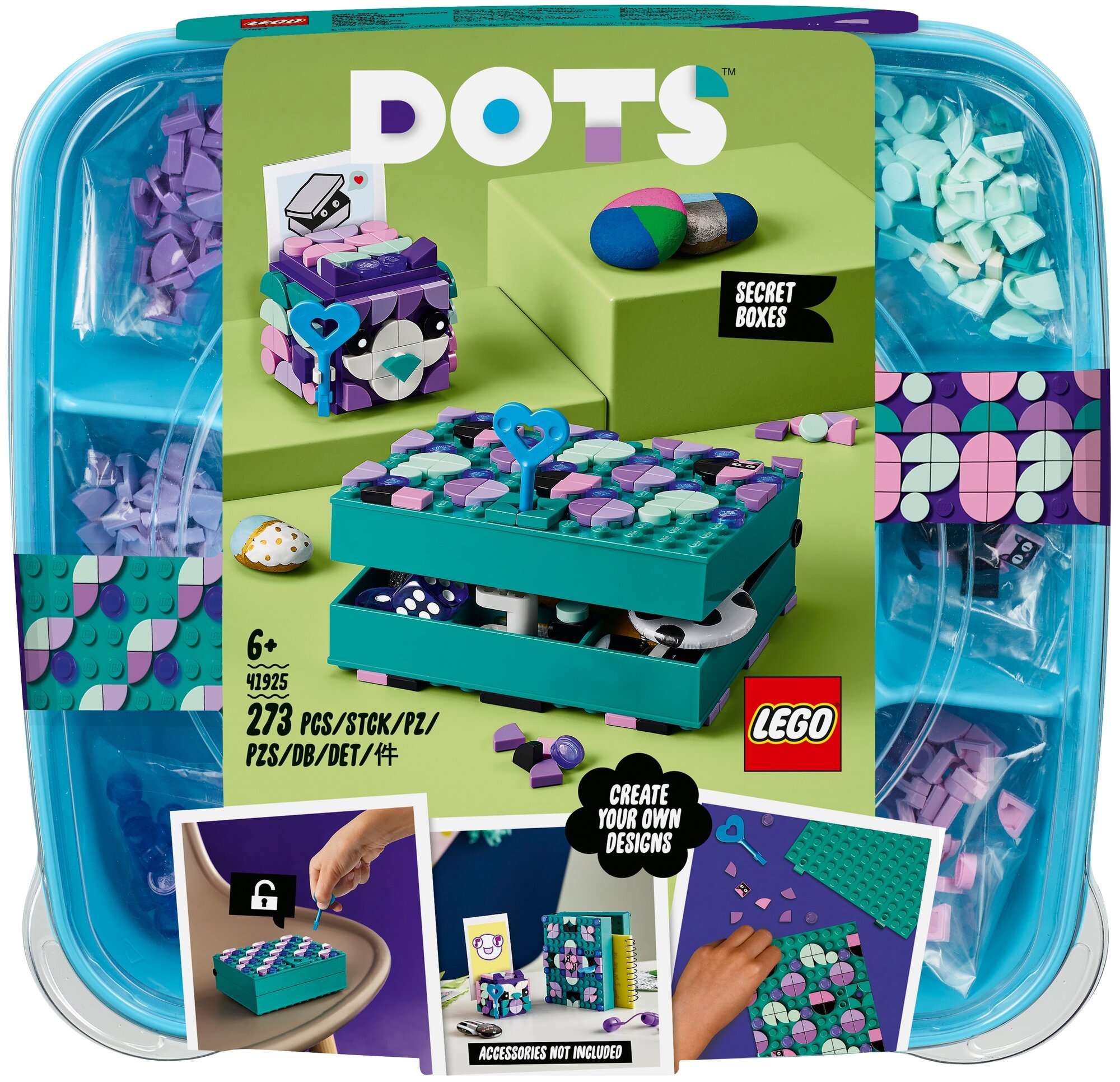 Конструктор LEGO DOTS 41925 Набор для хранения секретов, 273 дет.