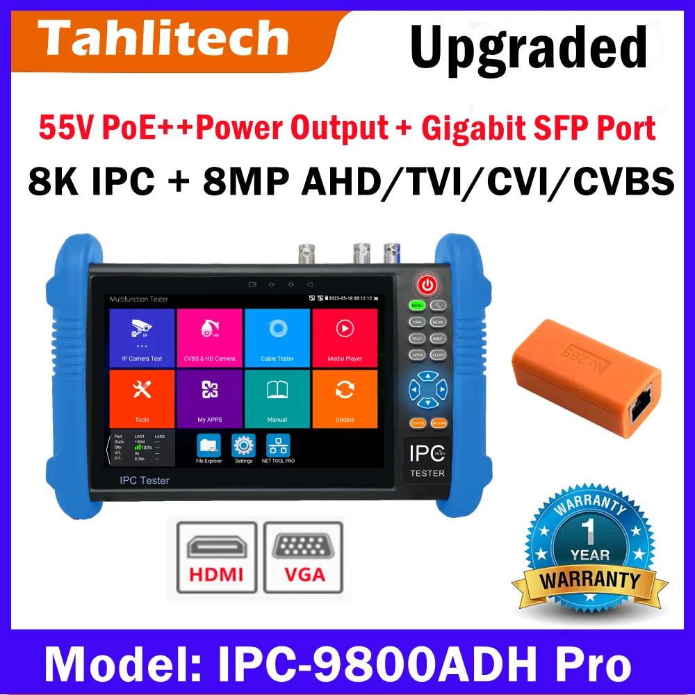 TahLiTech IPC-9800ADH Pro тестер камер видеонаблюдения