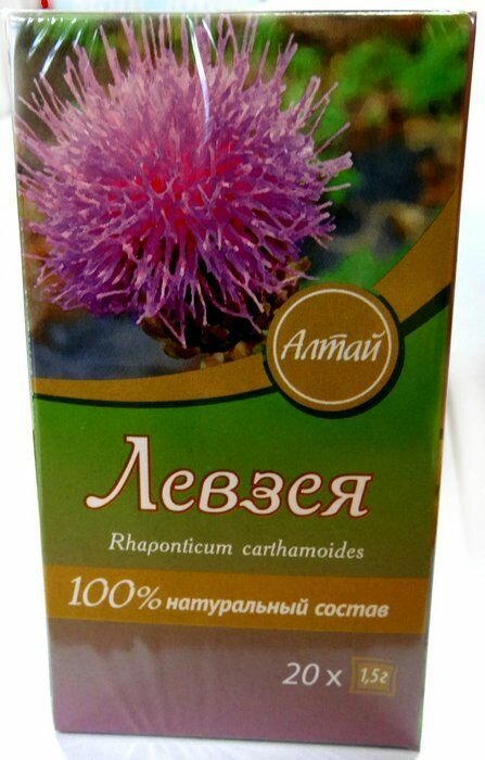Чайный напиток Fito-Алтай левзея, 20 пакетиков, имеет выраженный психоэмоциональный эффект