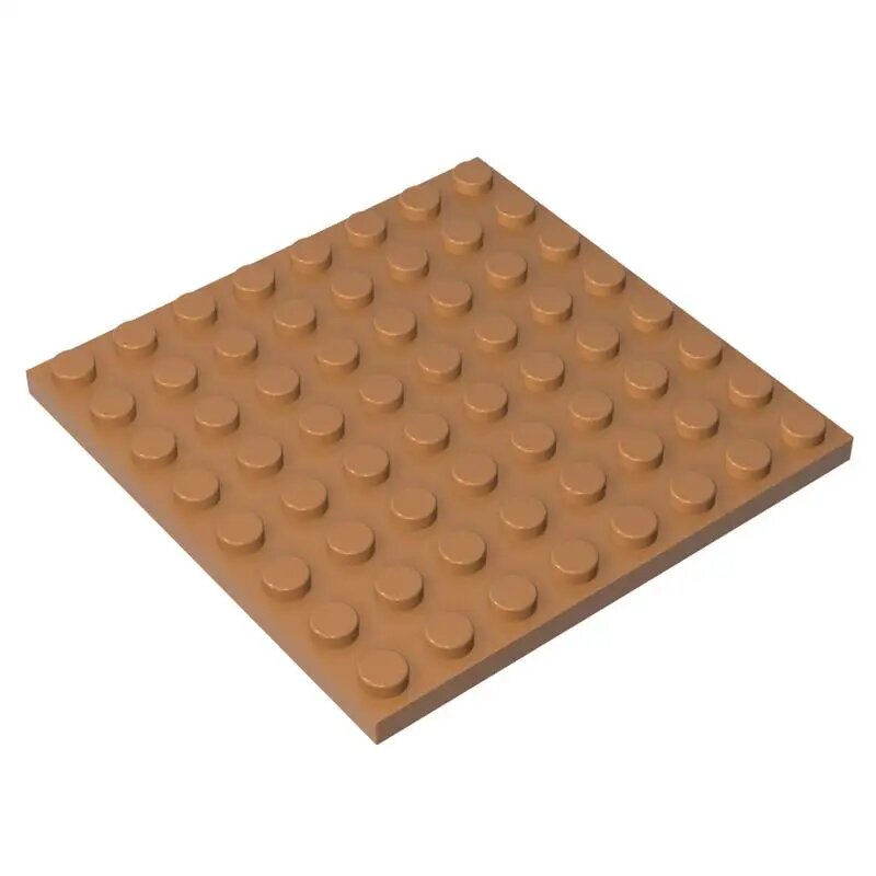 Пластиковый кирпич Gobricks 8x8, Коричневый (084)