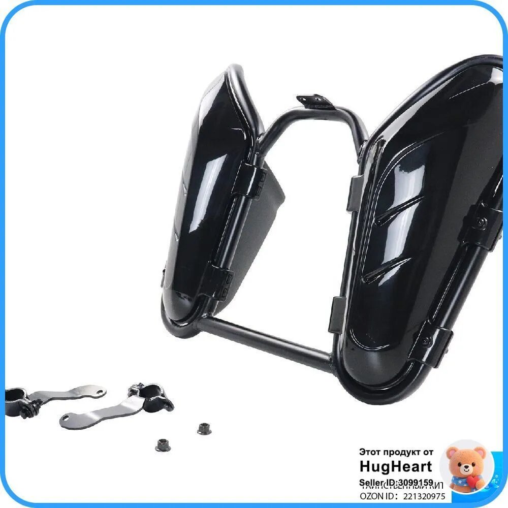 Защитная дуга для мопеда Альфа/Андес черная С аксессуарами