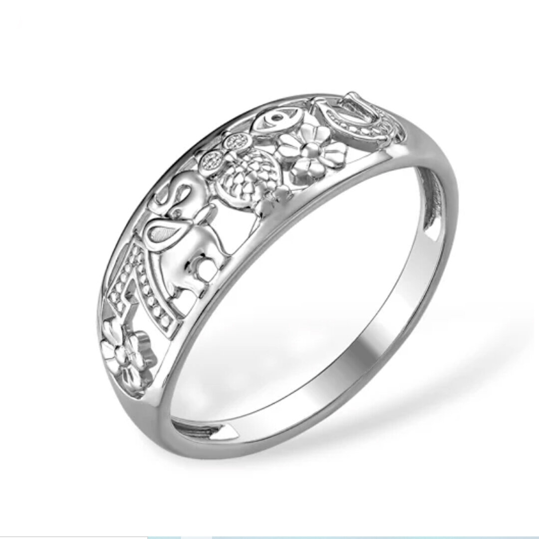 Кольцо, серебро, 925 проба