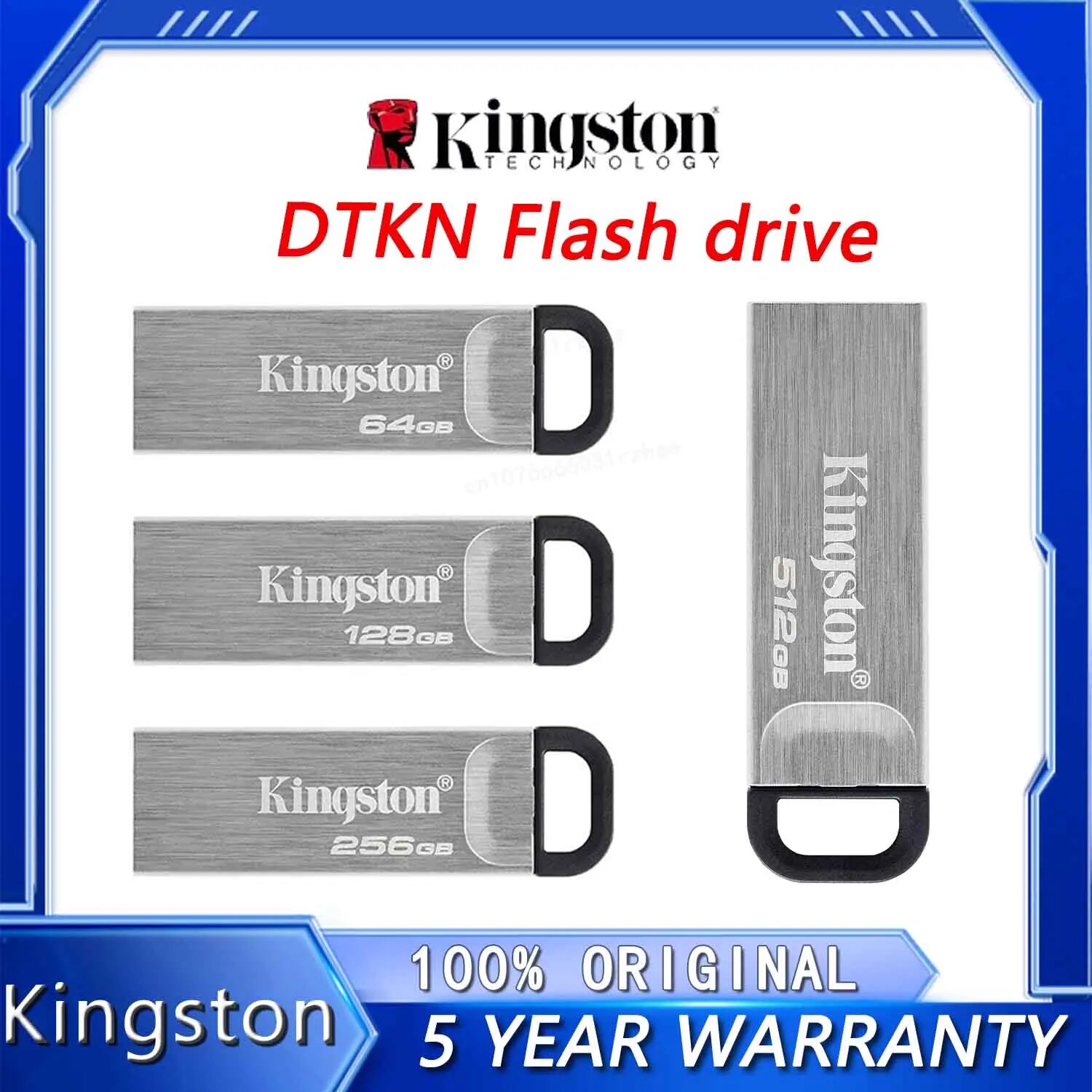 Kingston DataTraveler Kyson USB-накопитель 64/128/256/512 ГБ 64 ГБ