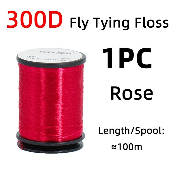 Нить для мушек WIFREO 300D, Rose, 1pc, Красный