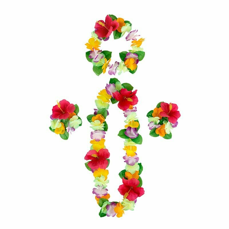 (Обновите) набор из четырех предметов для вечеринки, гавайский венок