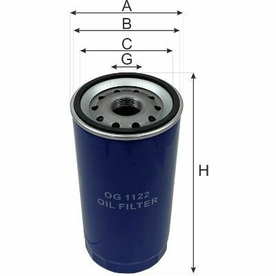 Фильтр масляный двигателя GOODWILL OG1122 Kamaz 4000-Serie 4308.1 170 л. с. 09.2004 - н. в.