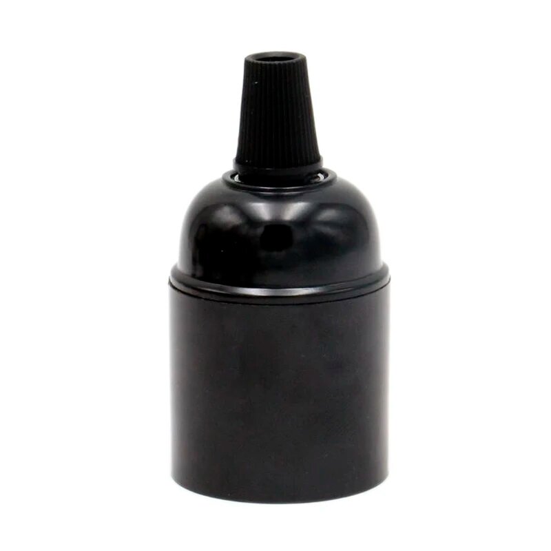 REACHYEA Бакелитовый держатель лампы E27, черный/белый Черный, Bakelite black, 3 Pieces