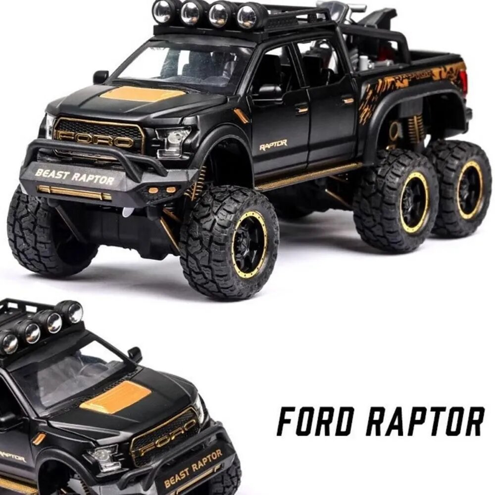 Модель автомобиля Ford F-150 Raptor 1:24, литая металлическая копия