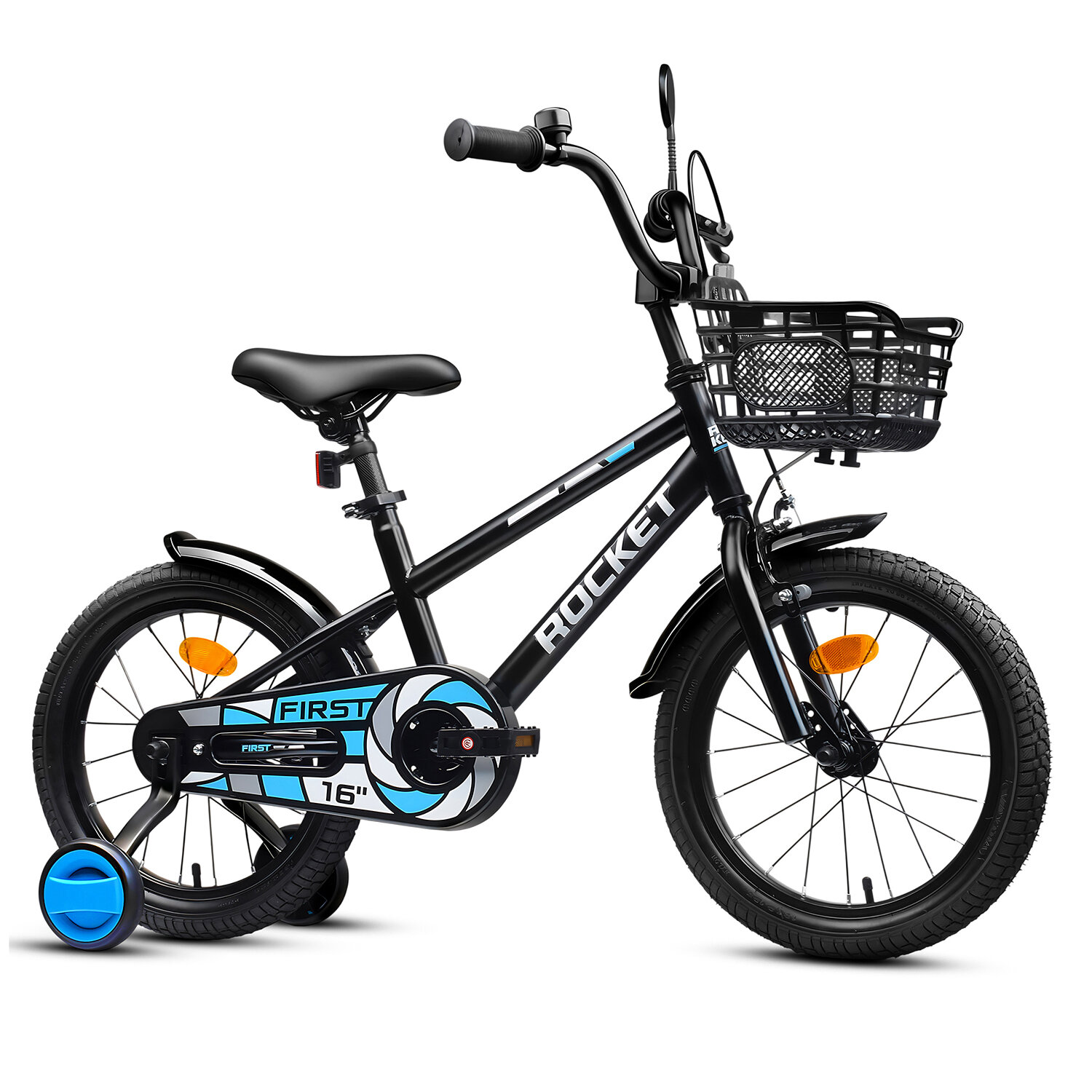 Велосипед 16" Rocket First, цвет черный, рост 110 - 125 см.(5-7 лет)