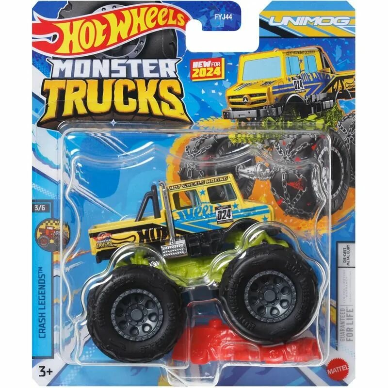 Машинка Hot Wheels Monster Trucks 1:64 Unimog HTM39