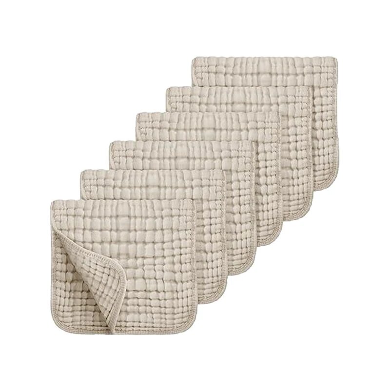 Муслиновые салфетки из хлопка для новорожденных Dark Beige
