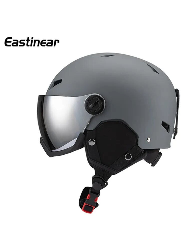 Шлем защитный Eastinear для горных лыж и сноубординга, размер: 48-54, серый