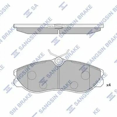 SP1887 колодки тормозные дисковые передние Ford Maverick, Nissan Serena/Terrano 1.6-3.0 92>