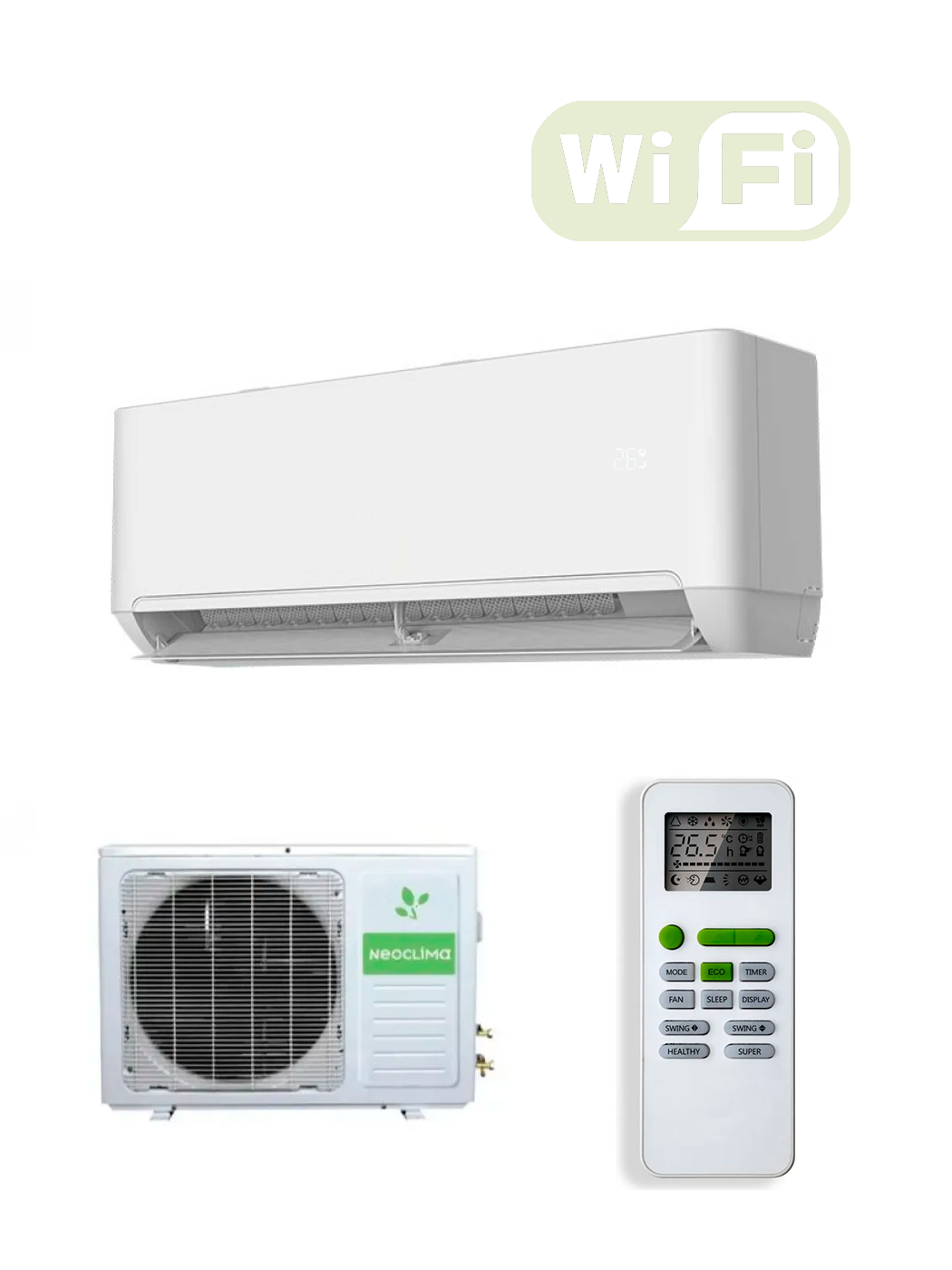 Кондиционер NeoClima NS/NU-HAP09TWI32 серия PRO-HEALTH INVERTER (комплект)