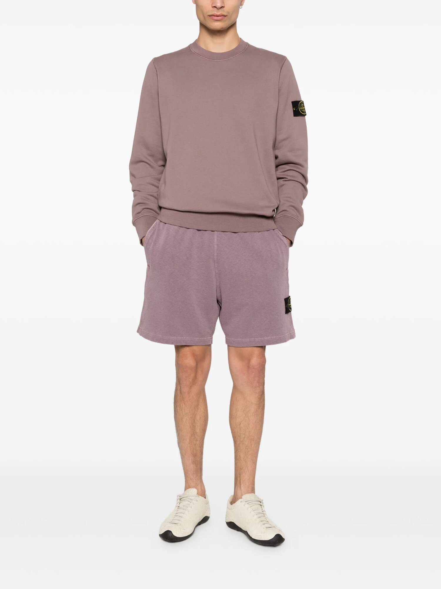 Толстовка Stone Island Logo-patch sweatshirt, размер S, , розовый — фото 1