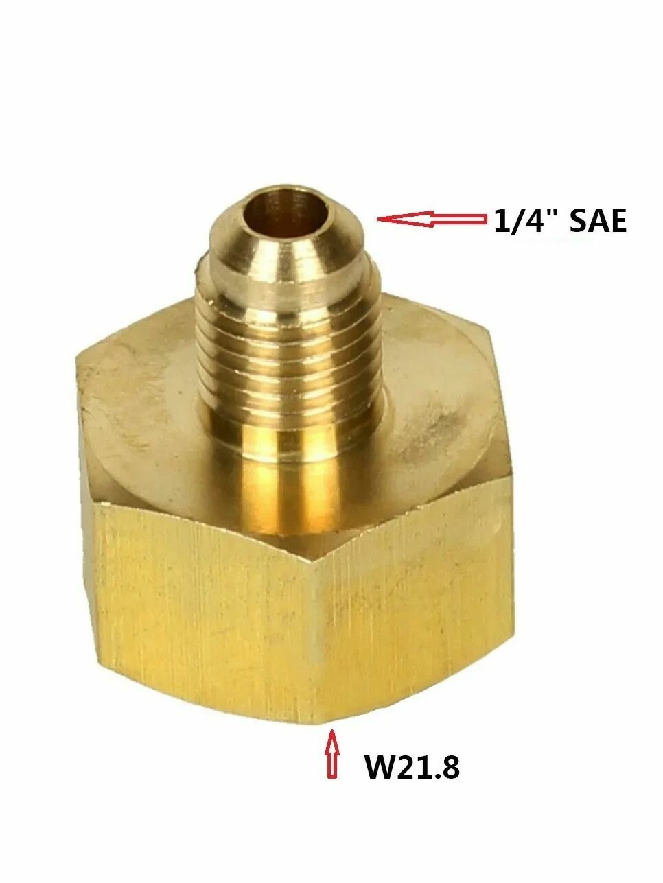 Адаптер латунный W21.8 - 1/4 SAE
