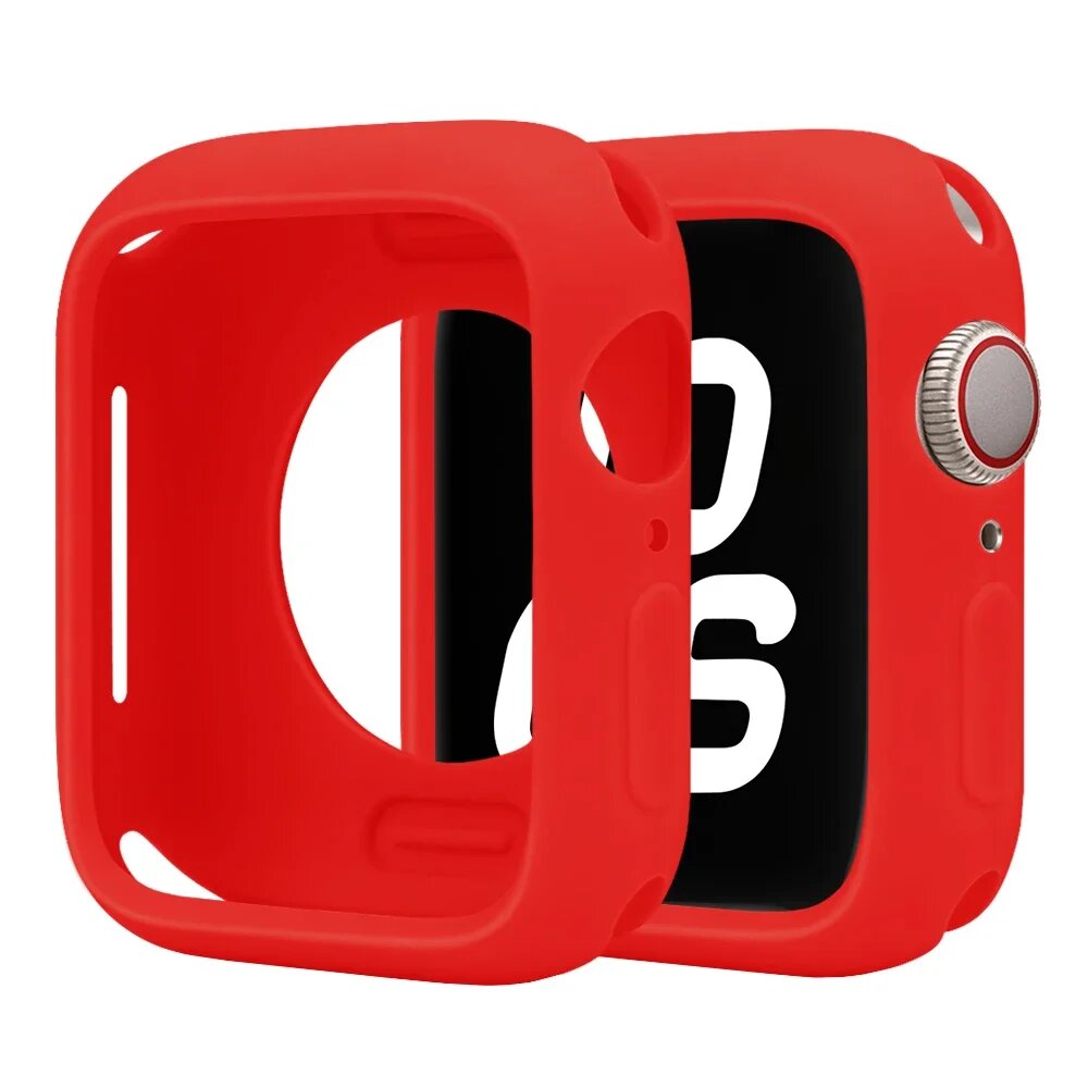Силиконовый чехол для Apple Watch Series 7 8 9 45MM Red