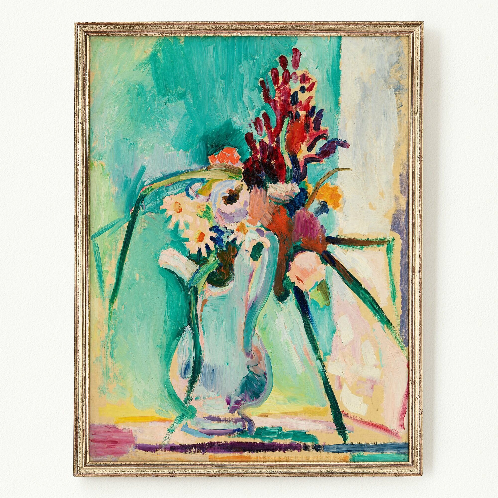 Постер "Кувшин с цветами - Анри Матисс", 30х40 см (без рамки)