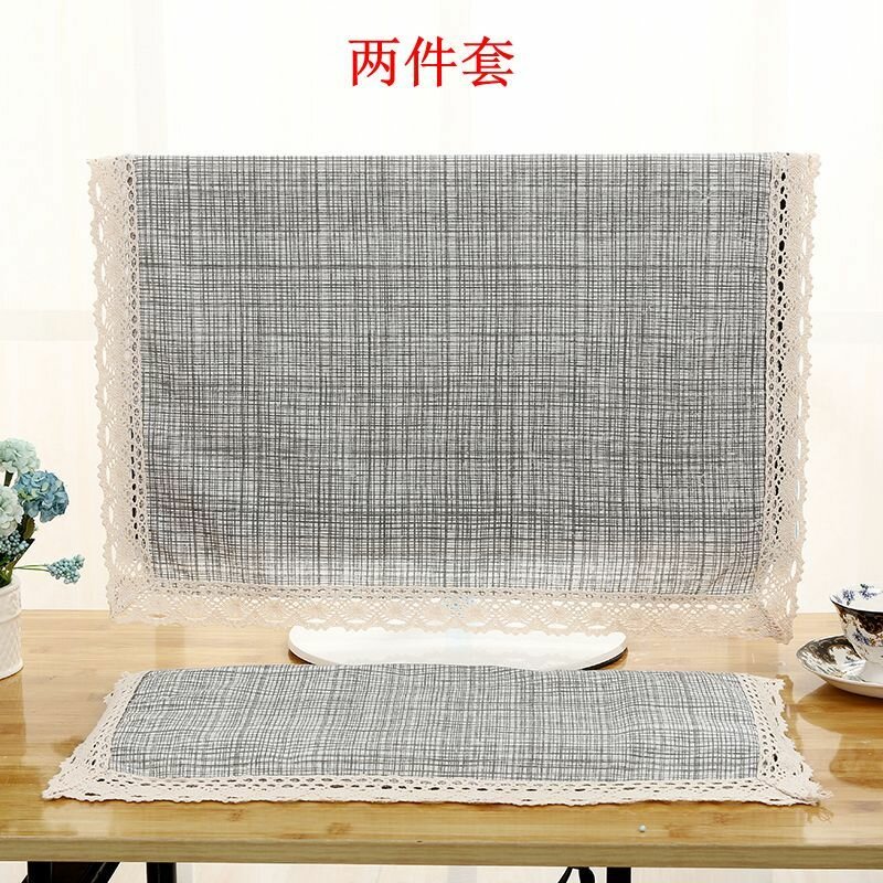 Чехол для компьютера из хлопково-льняной ткани, пылезащитный чехол для ЖК-компьютера, чехол для монитора, чехол для настольного компьютера, чехол для моноблока.