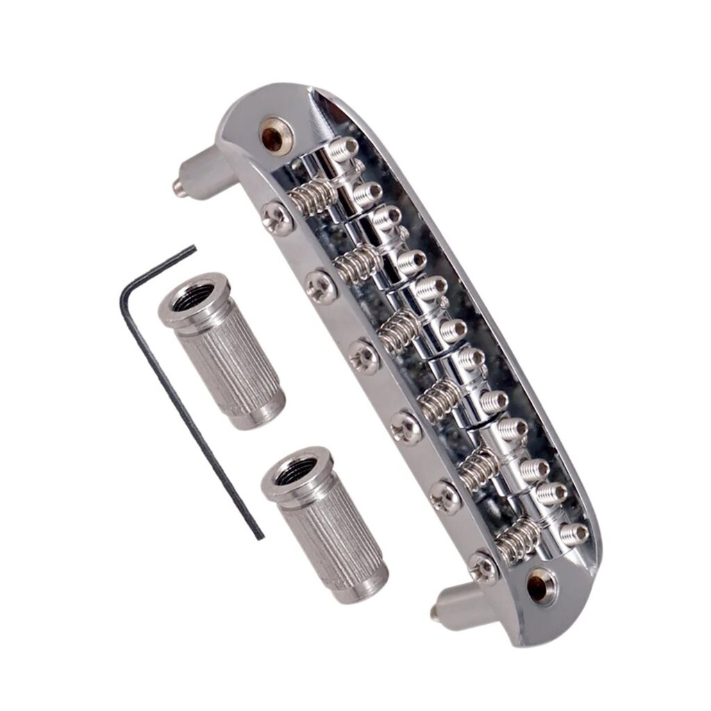 6-Струнный Гитарный Бридж Расстояние между струнами 10,8 мм Резьбовые Седла Гитарный Бридж Хвостовик Электрогитарный Бридж Прочный