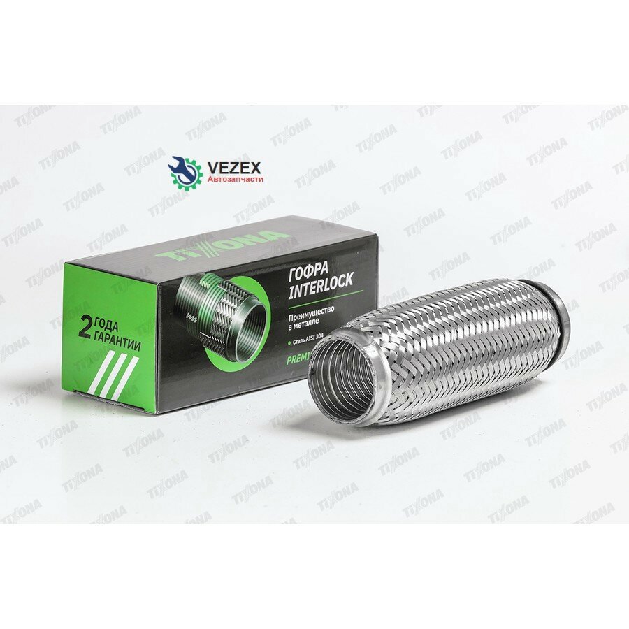 TIXONA P50200 гофра глушителя с металлорукавом! универсальная\ D50хL200