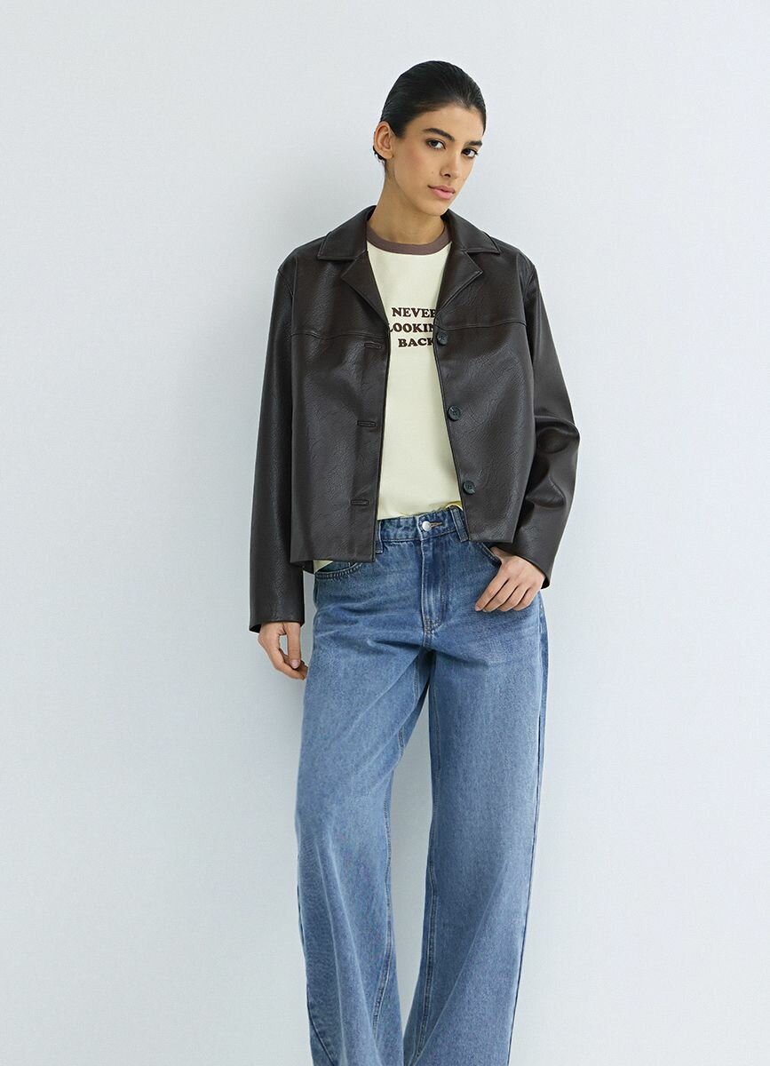 Куртка кожаная Весна-лето 2026