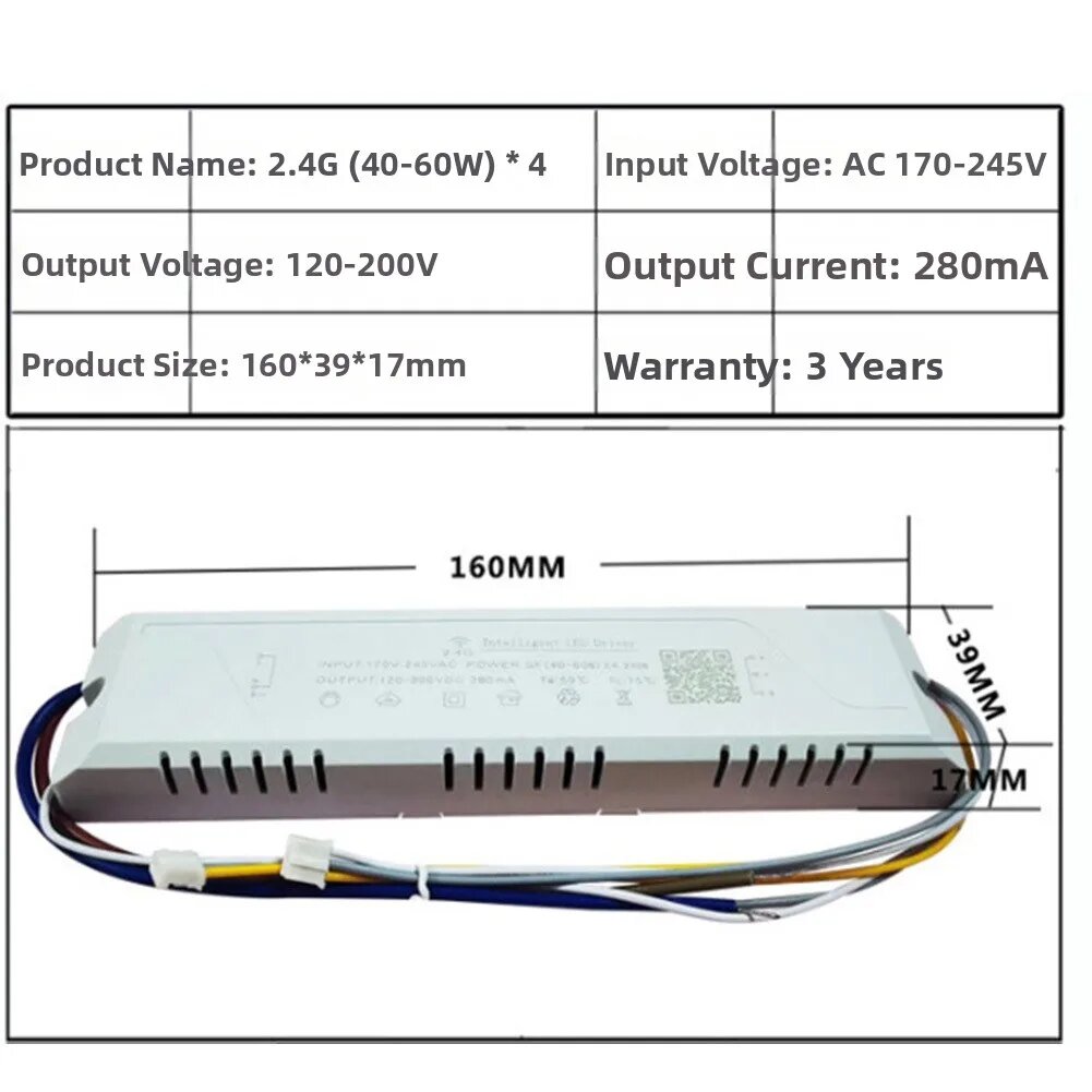 2.4G LED Driver 40-60W x 4 240V