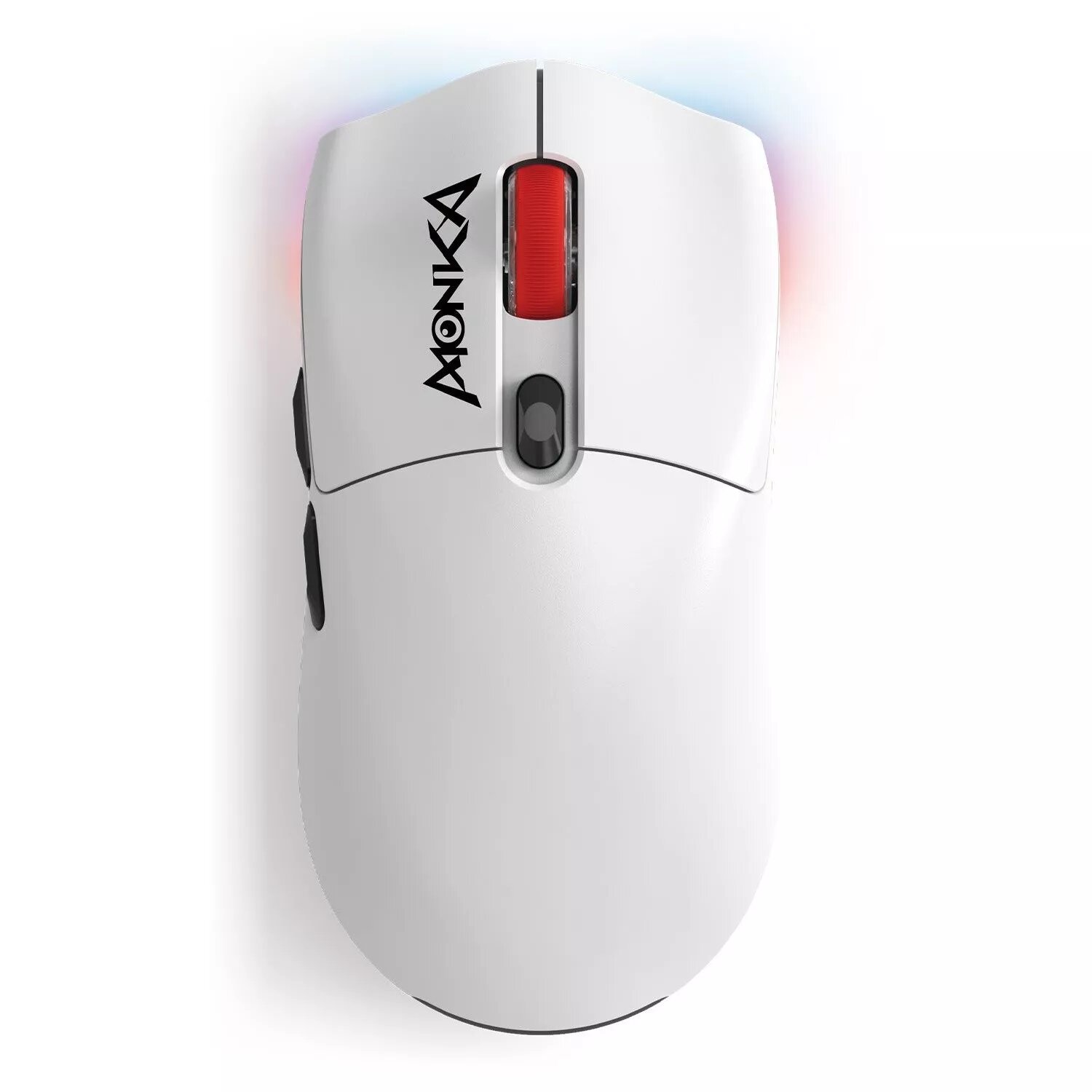 Мышь беспроводная MONKA Guru, USB/2.4 ГГц/Bluetooth, 26 000 dpi, 300 мАч, RGB-подсветка, белый (G995W)