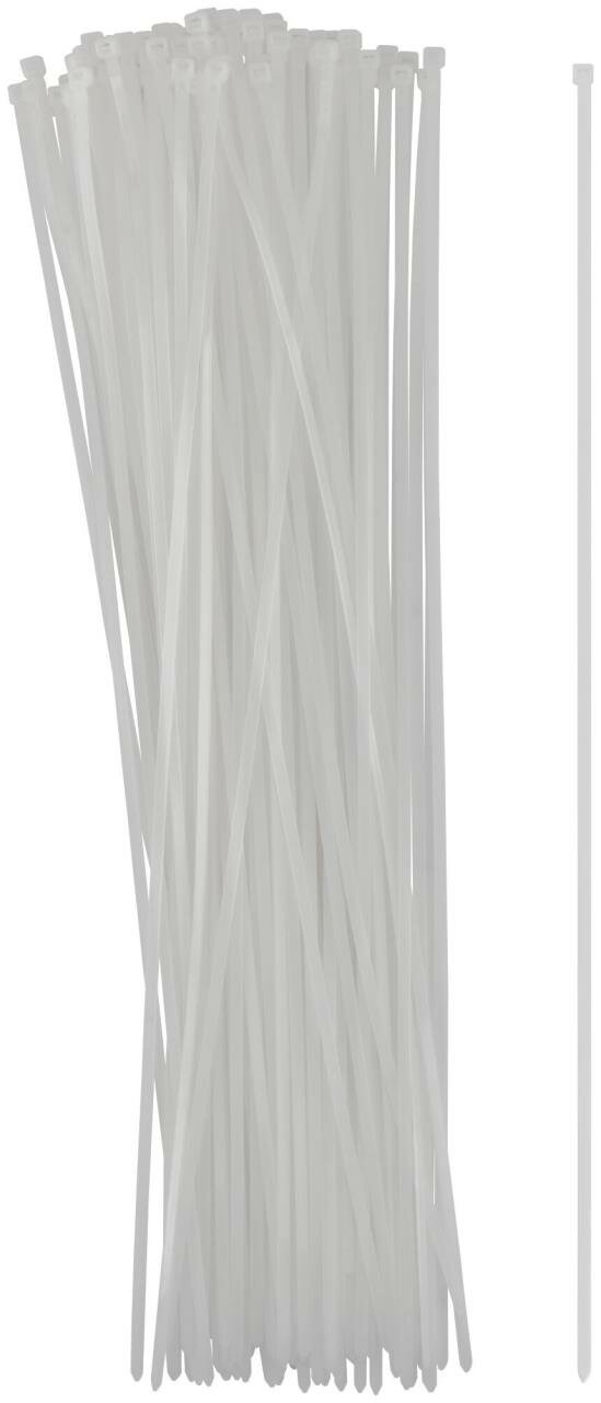 Хомуты нейлоновые для проводов, белые 100 шт, 4,8х500 мм