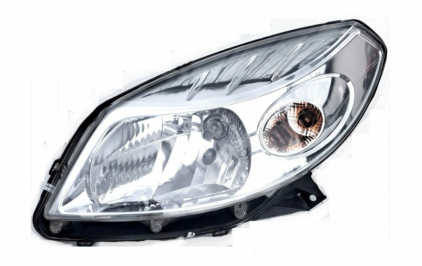 Фара левая, хром, для Рено Сандеро 2009-2014, Renault Sandero арт AK8200733878