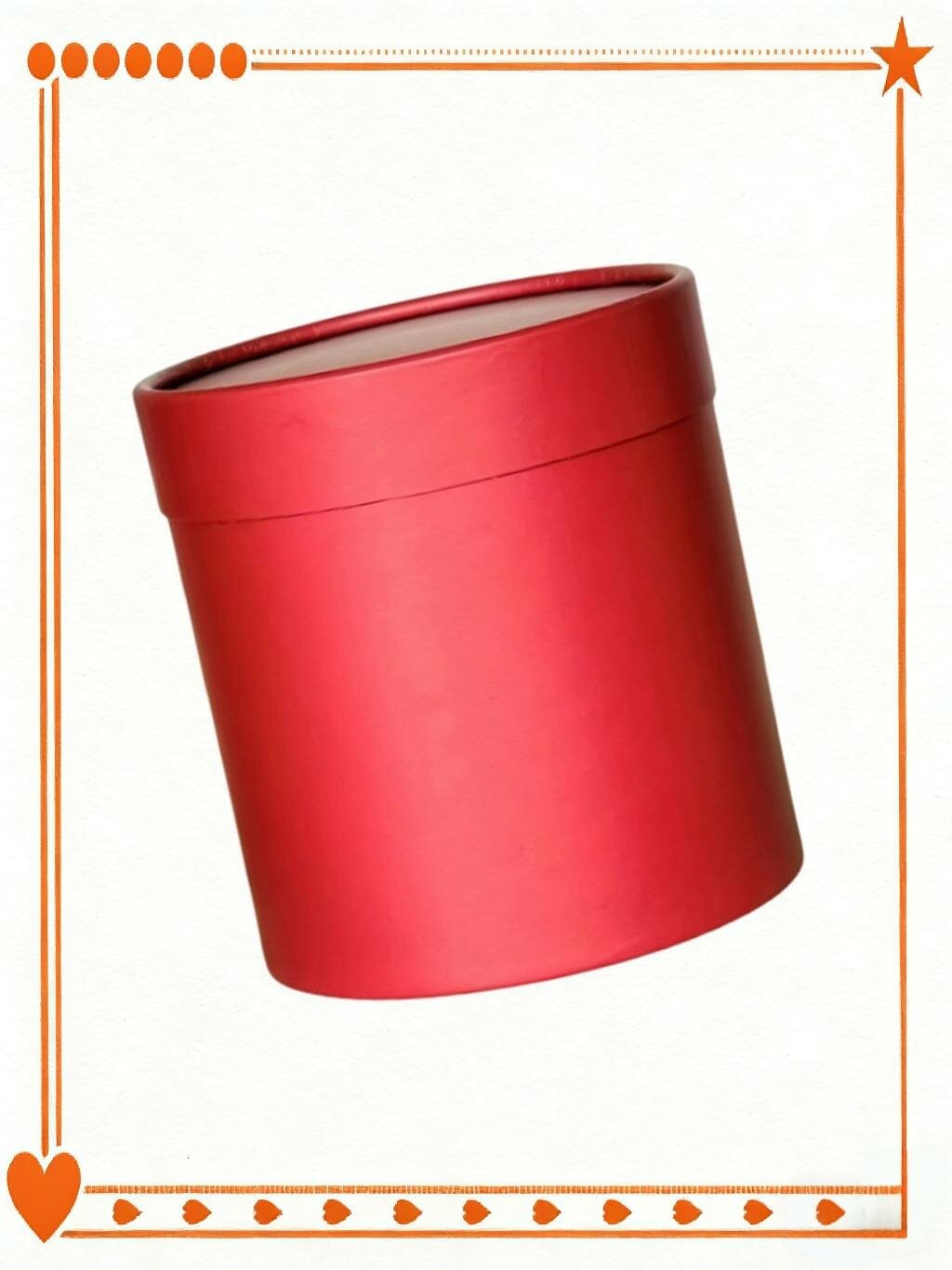 Декоративное цветочное ведро из картона, красный