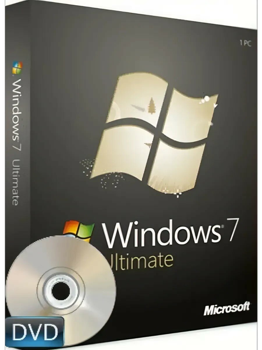 Установочный диск Windows 7 Ultimate, x64, в конверте