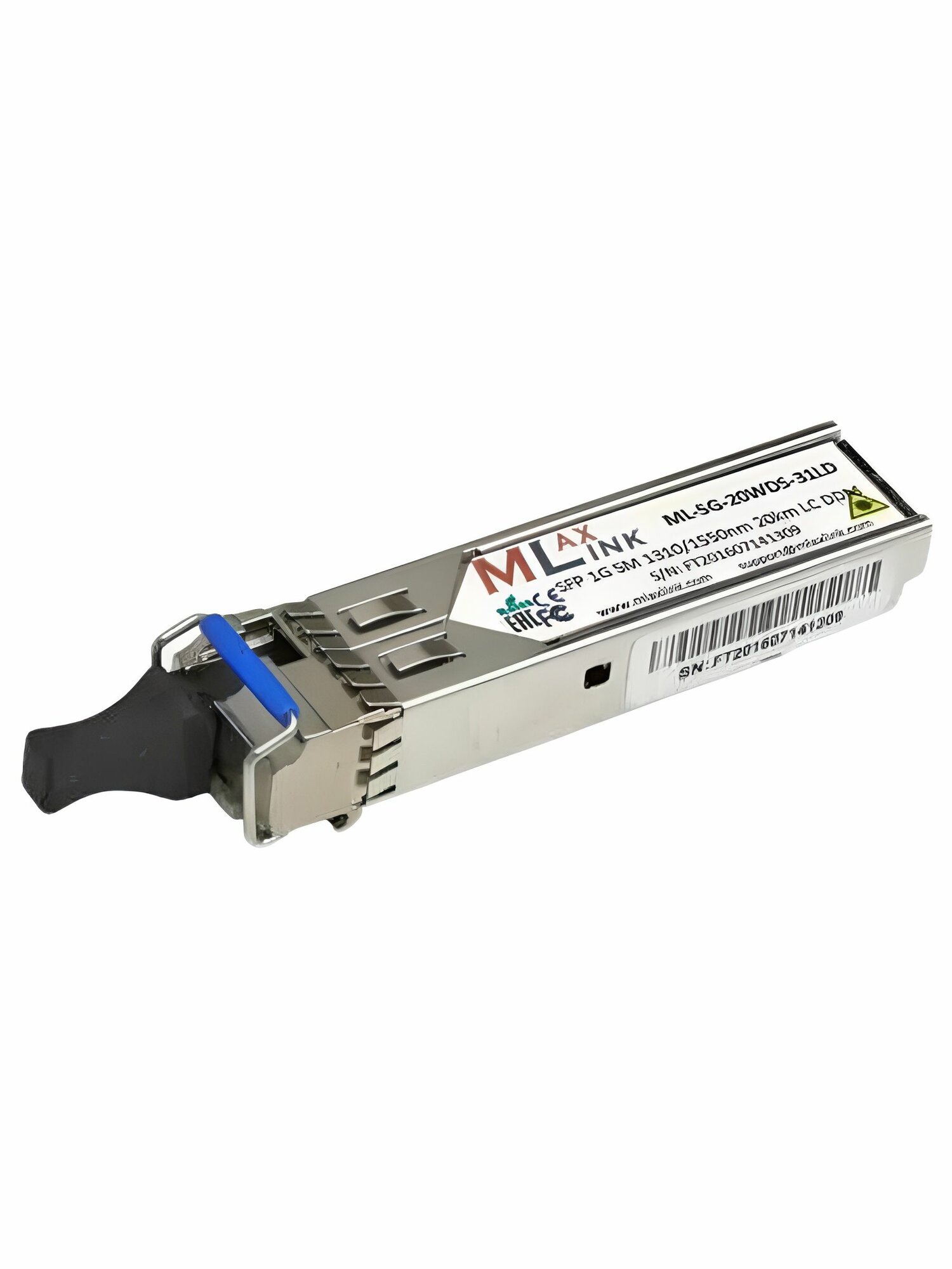 MlaxLink Модуль оптический одноволоконный SFP ML-SG-20WDS-31SD WDM, 1.25Гб/с, 20км, 1310/1550нм, SC, DDM
