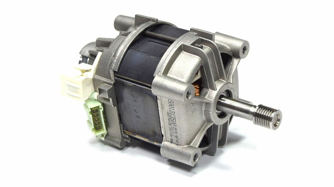 Мотор для стиральной машины Ariston 078368 (1ВА5750-00В, 16001313500, круглый, 6 контактов без опор, ширина 20мм, вынос шкива 57мм, диаметр 20мм)