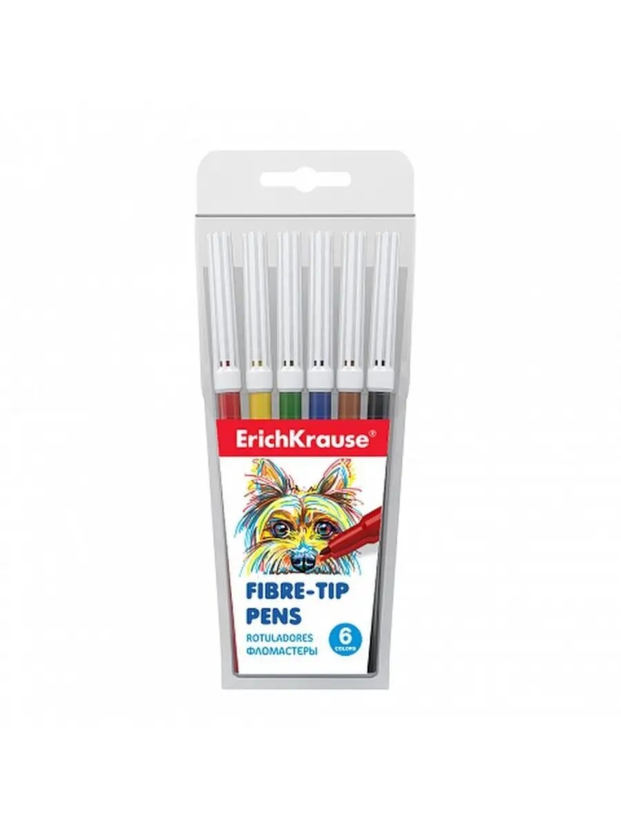 Фломастеры Easy Washable 6 цветов