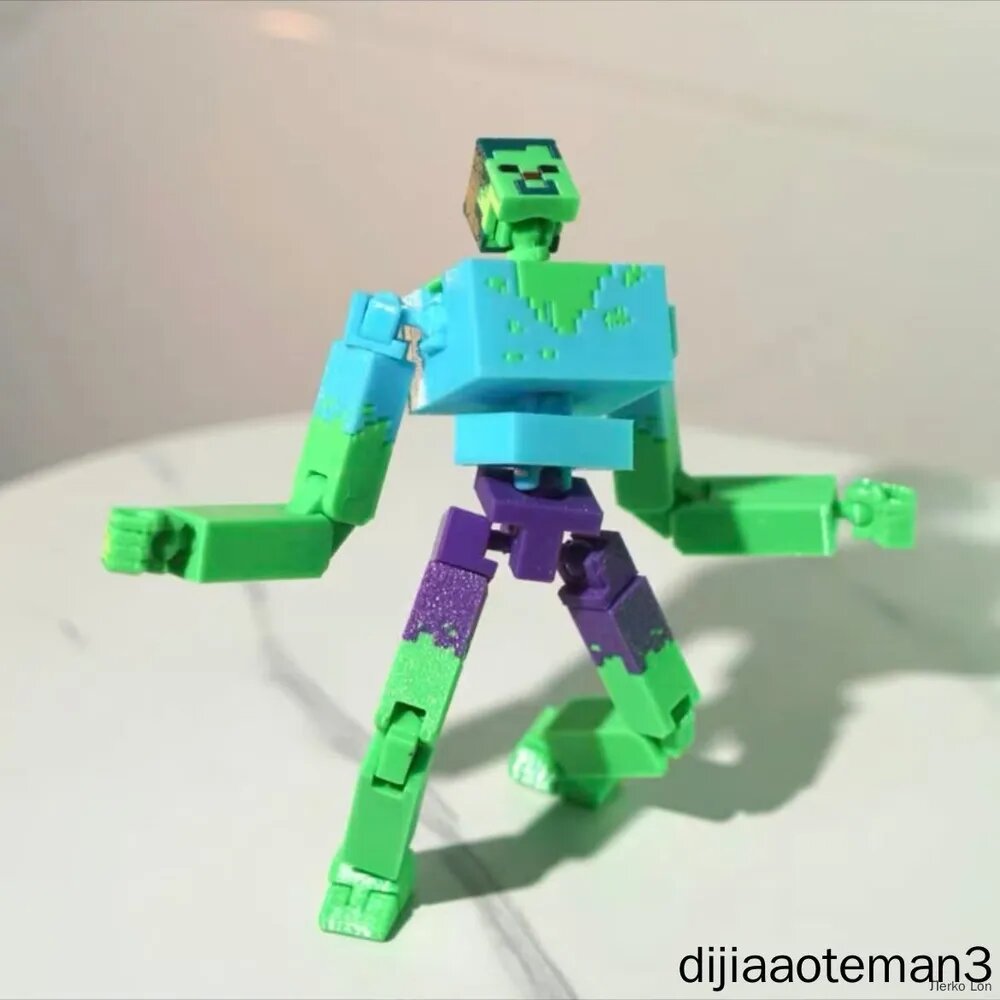 3D-печатная шарнирная фигурка из Minecraft, Грейв, Стив, Хим с Клинком Бога Войны, рождественские подарки