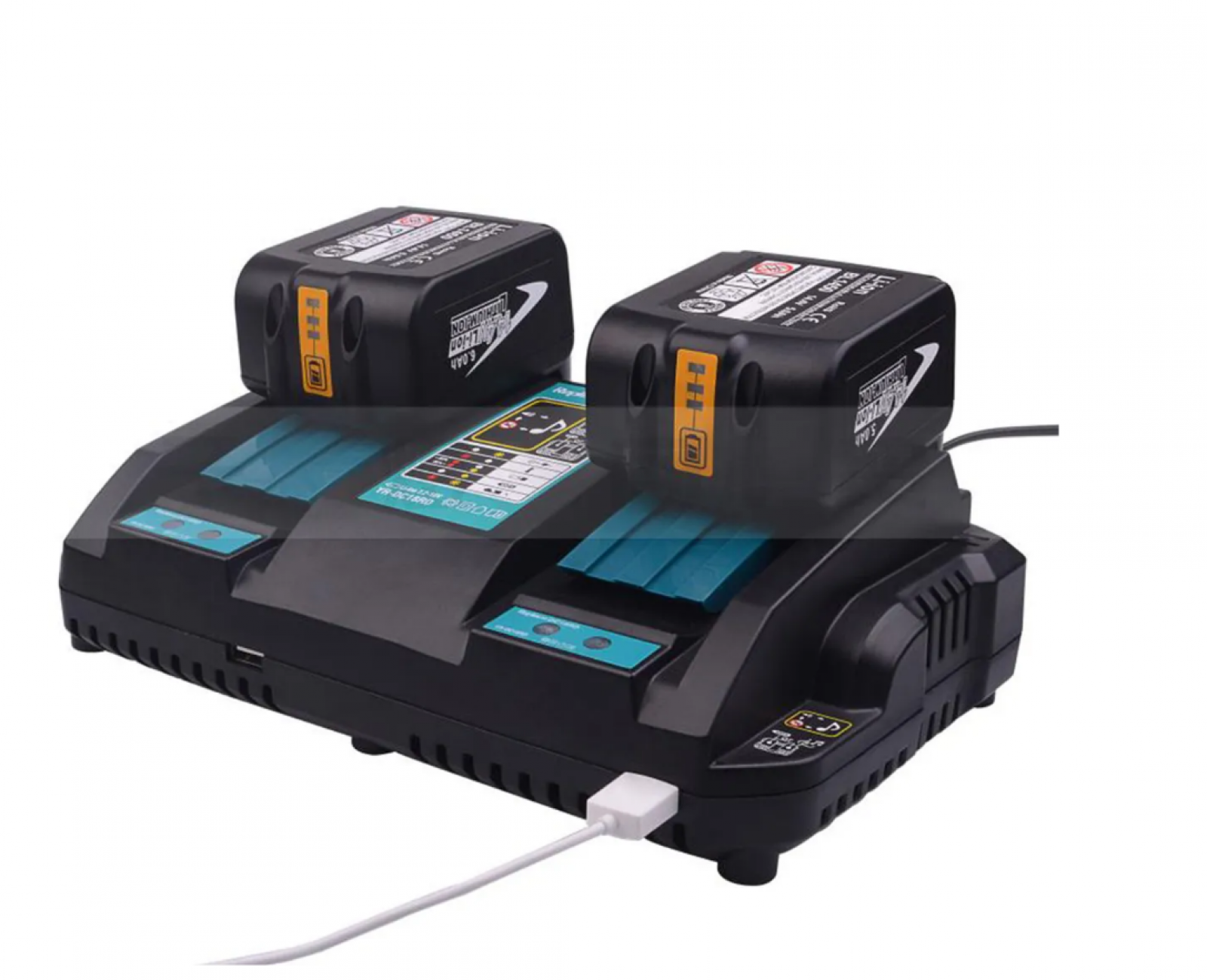 Зарядное устройство MyPads DC18RD для шуруповертов Makita 14.4V и 18V с двумя разъемами
