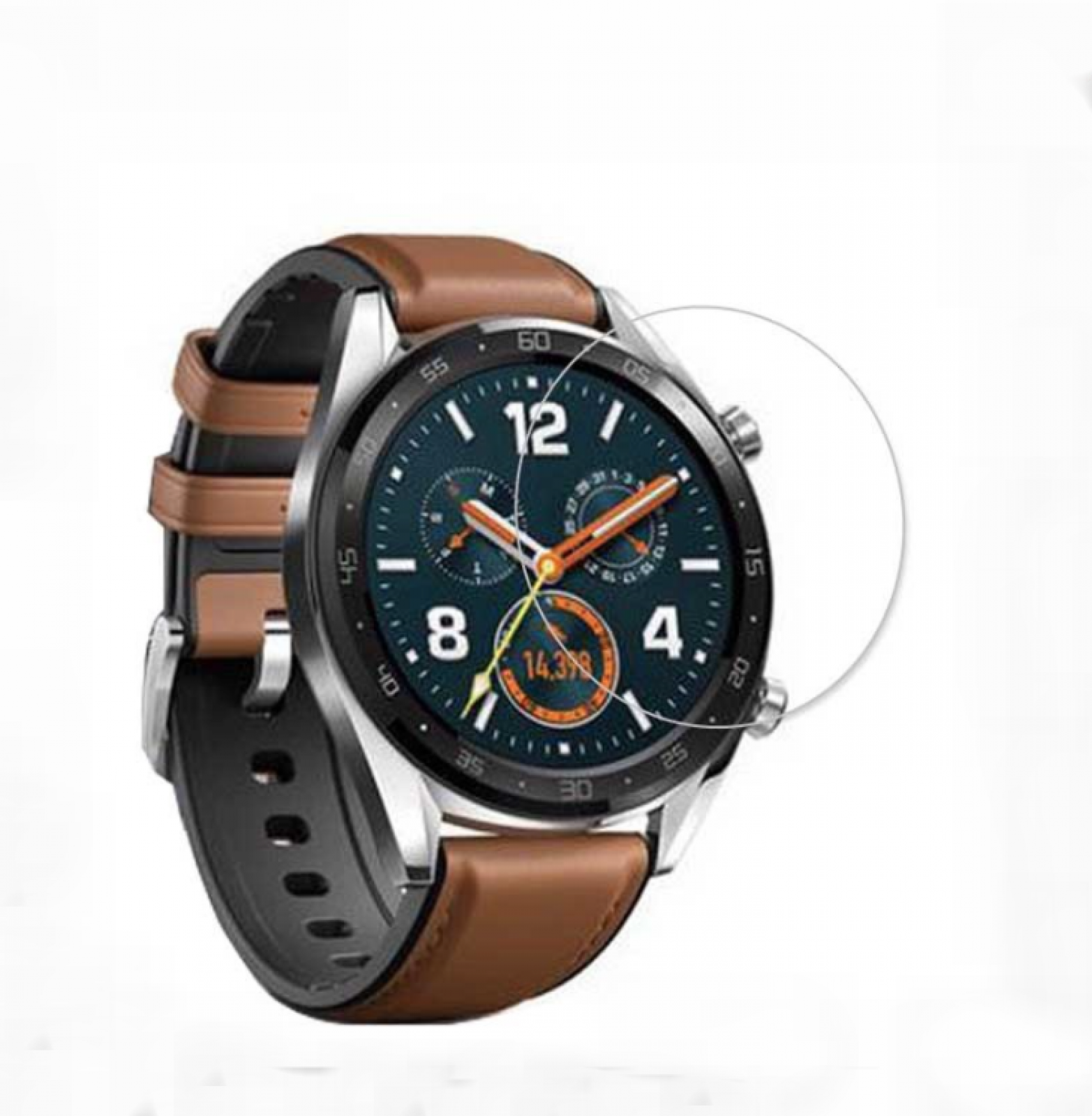 Защитное стекло MyPads Tape для умных часов HUAWEI WATCH GT 3 с олеофобным покрытием