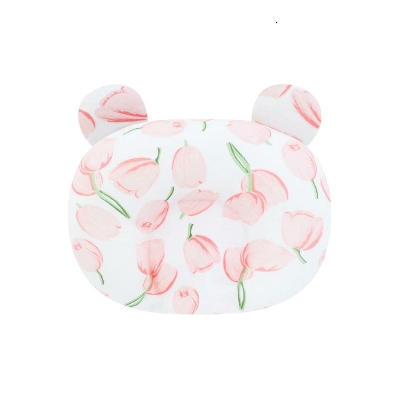 Детская дорожная подушка для автокресла, розовый тюльпан