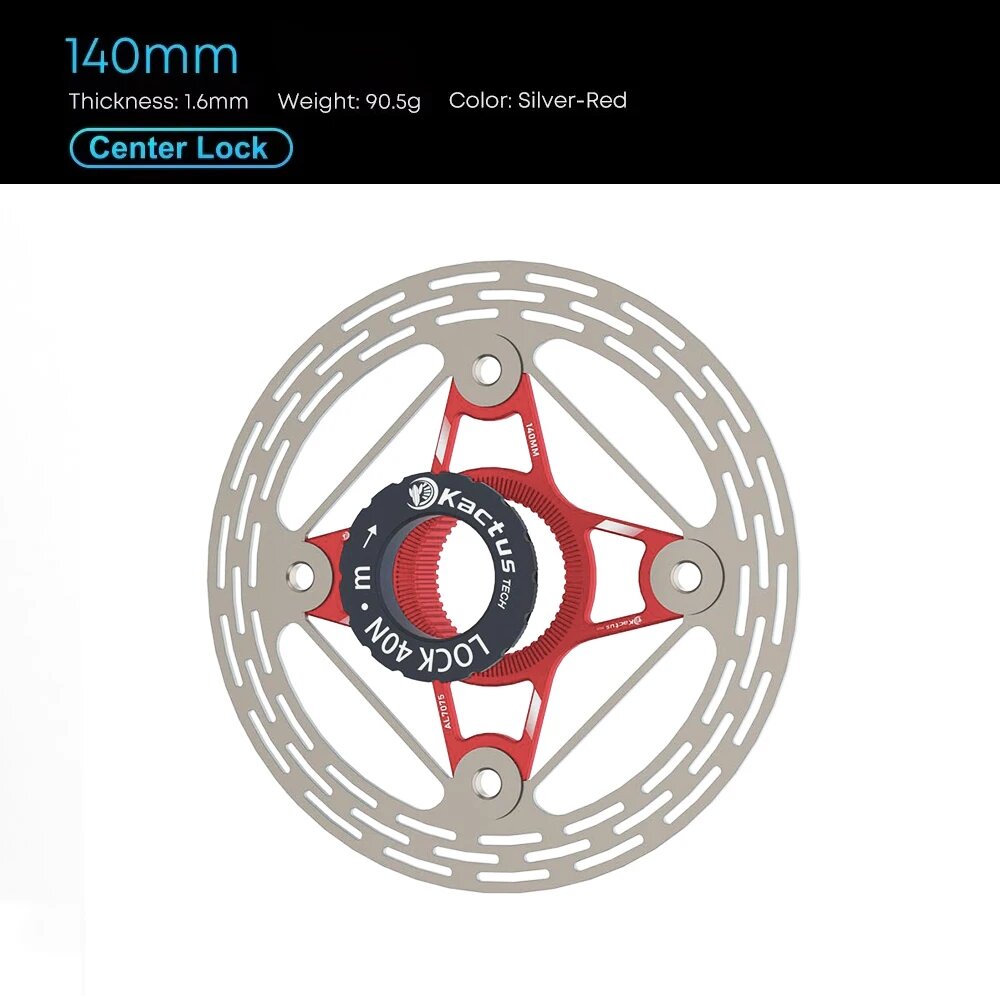 Ротор тормозной дисковый Kaktus 140mm Red Lock